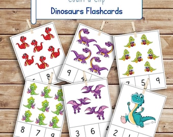 Count and Clip Monster Truck Flashcards, Counting Flashcards for Kids ...
