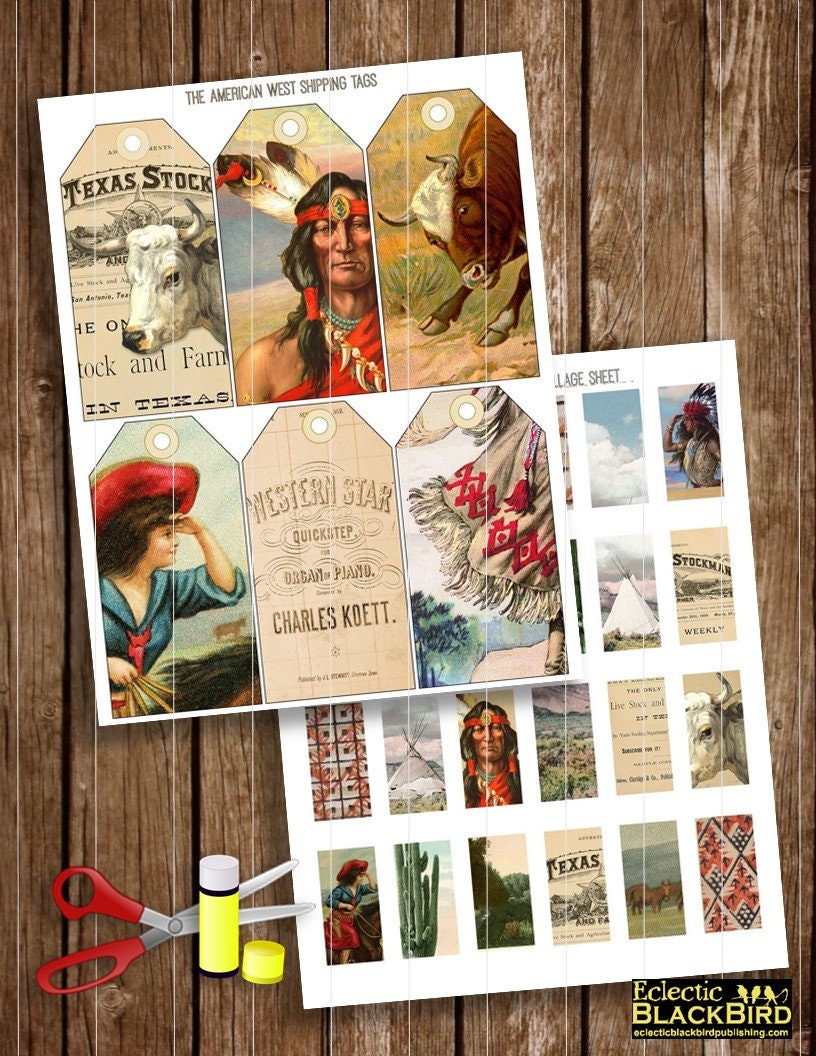 American Wild Wild West Printables Vintage Wall Decors American West ...