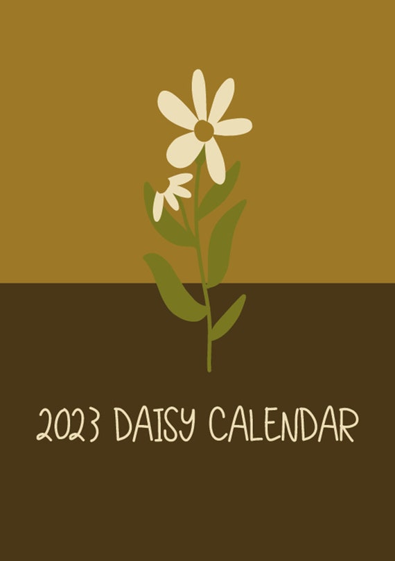2023 Daisy Calendar Cute Monthly Daisy Calendar 2023 - Etsy