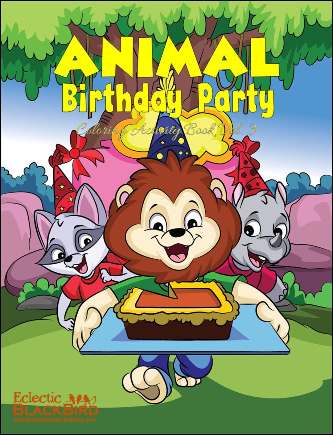 Animal Birthday Party Coloring Activity Book Vol. 3 | Animals Coloring ...