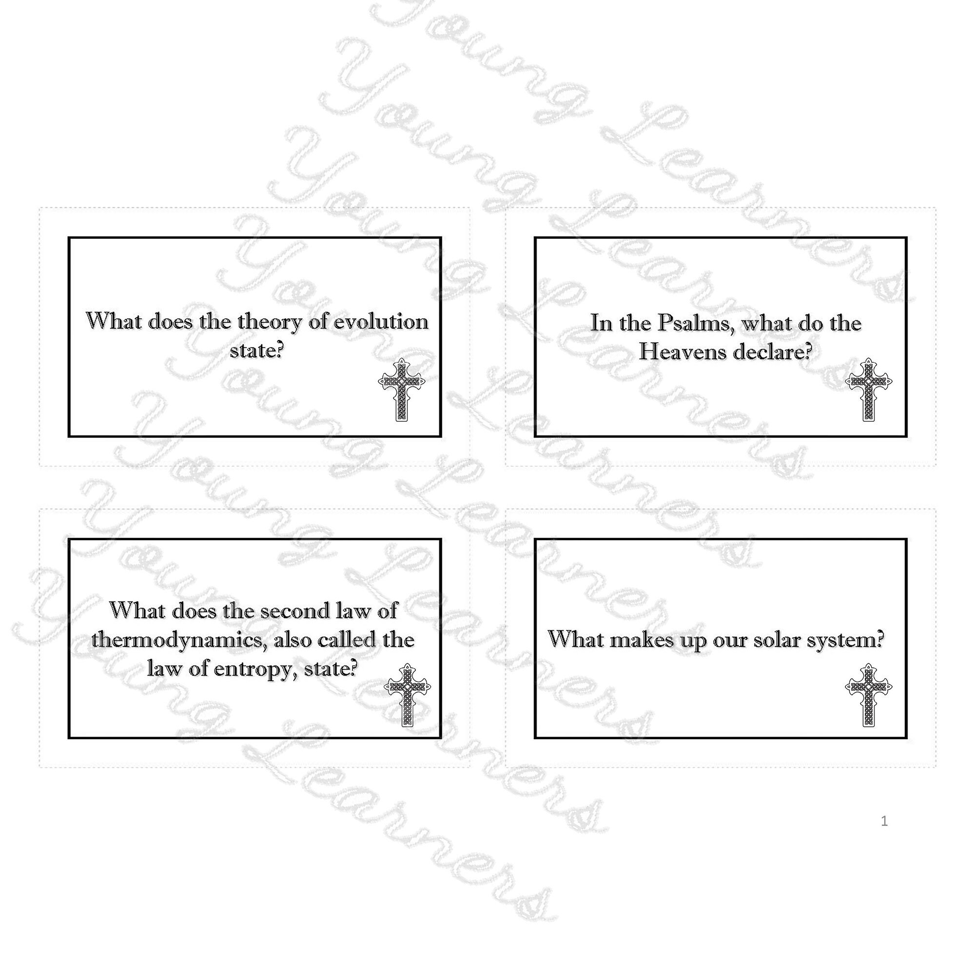 Catholic Study Flash Cards, Catechism Symbols, Instant Download ...