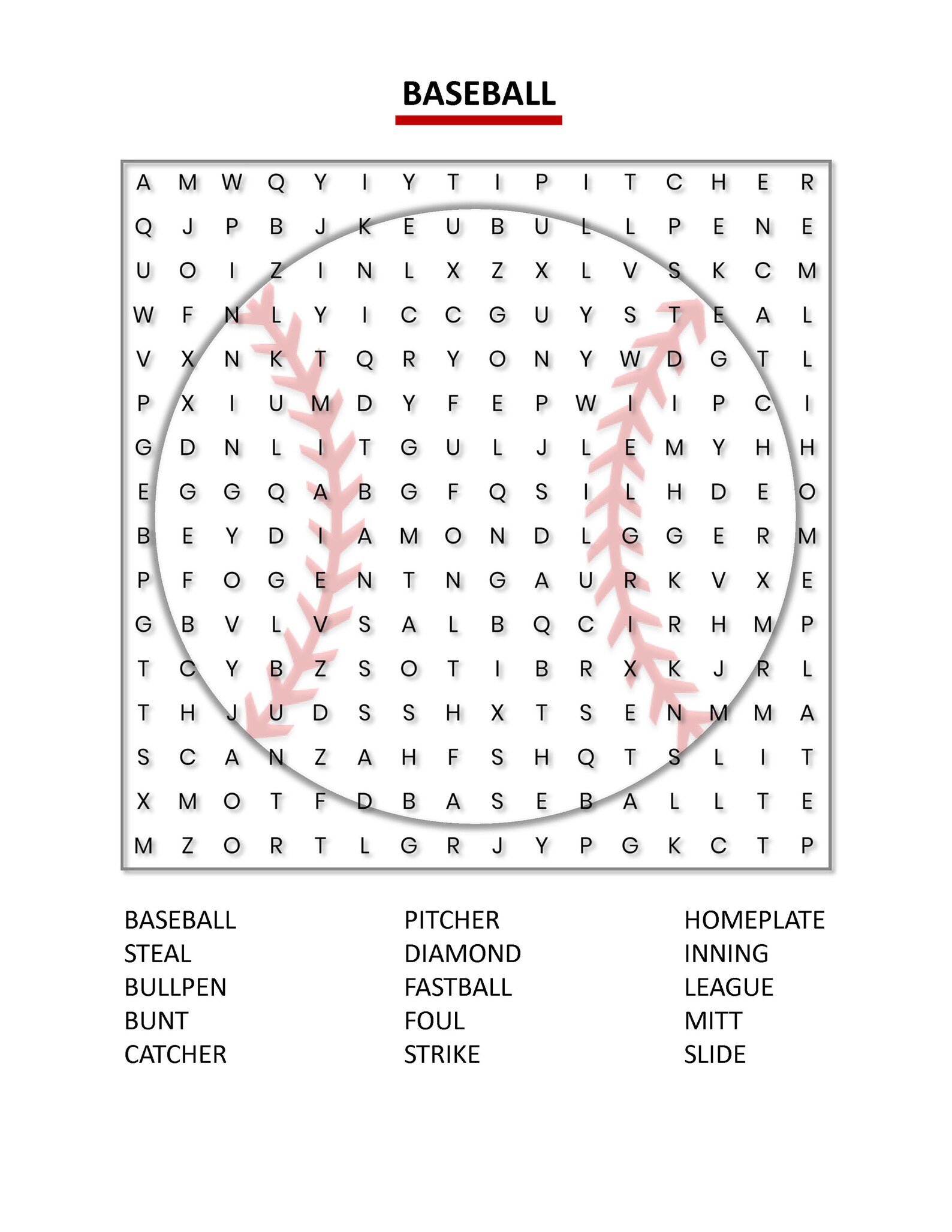 Baseball Word Search Puzzle Wall Art - Etsy