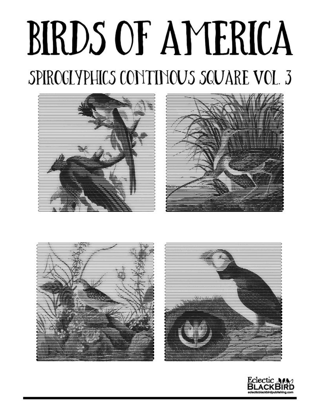 25 Birds of America Spiroglyphics Continuous Square Printable Vol.3 ...