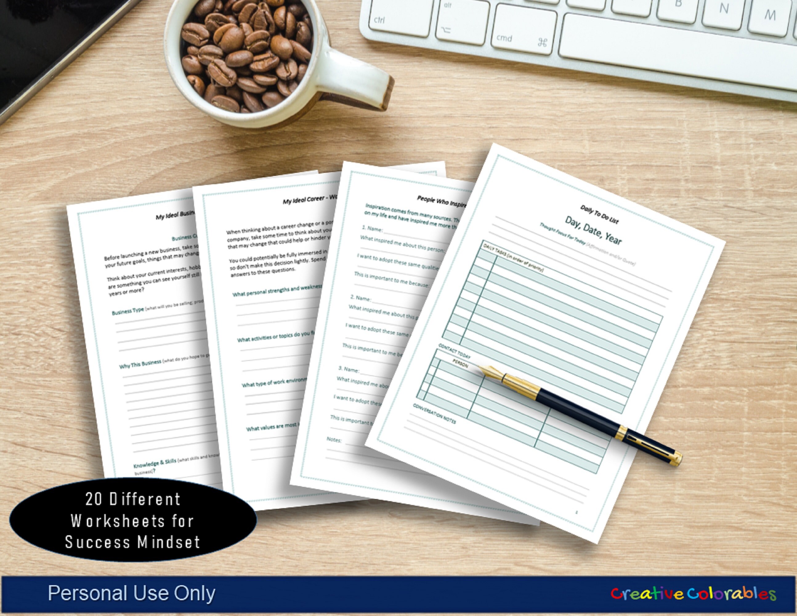 Success Mindset Worksheet Printable | Developing A Successful Mindset ...