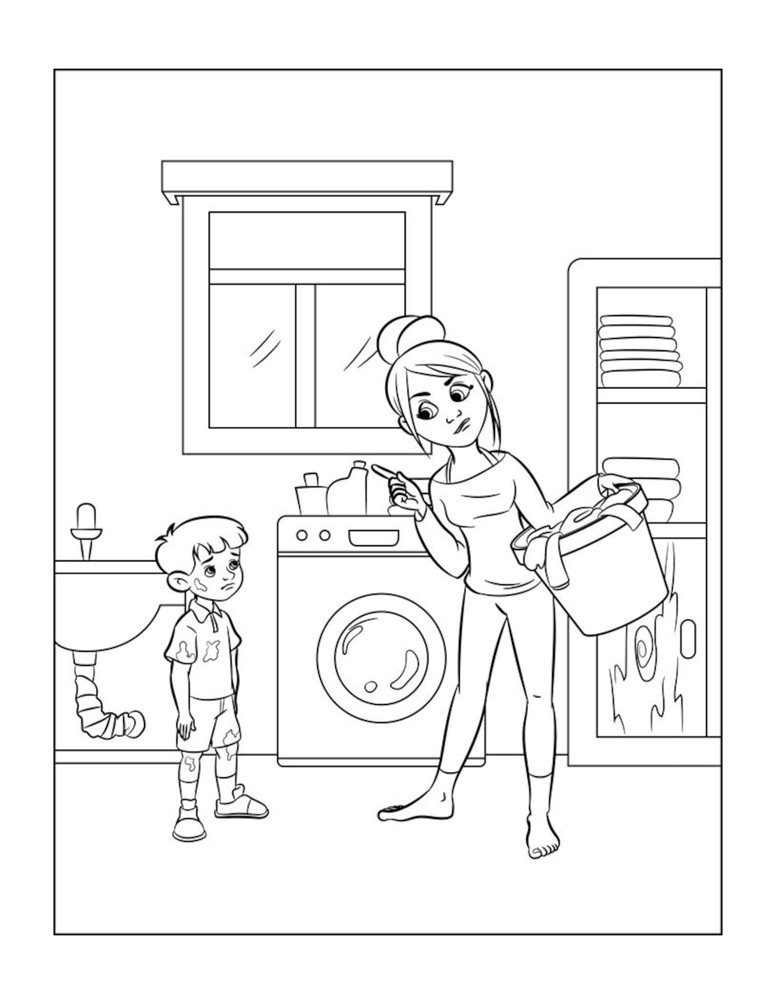 Mom and Me Coloring Activity Book, Mother and Child Coloring Activity ...