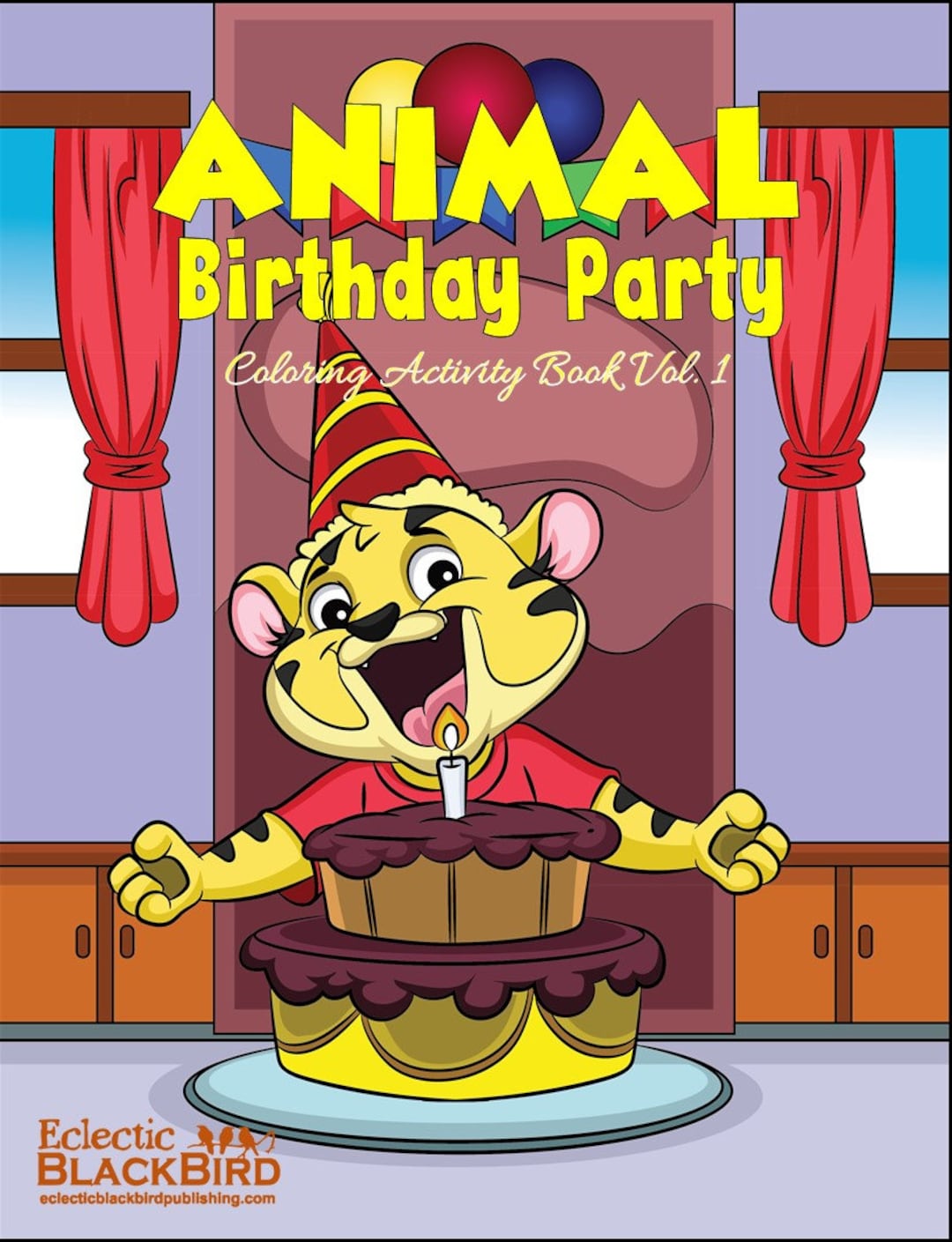 Animal Birthday Party Coloring Activity Book Vol. 1 | Animals Coloring ...