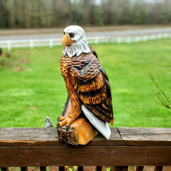 Eagle Wood Carving - Etsy