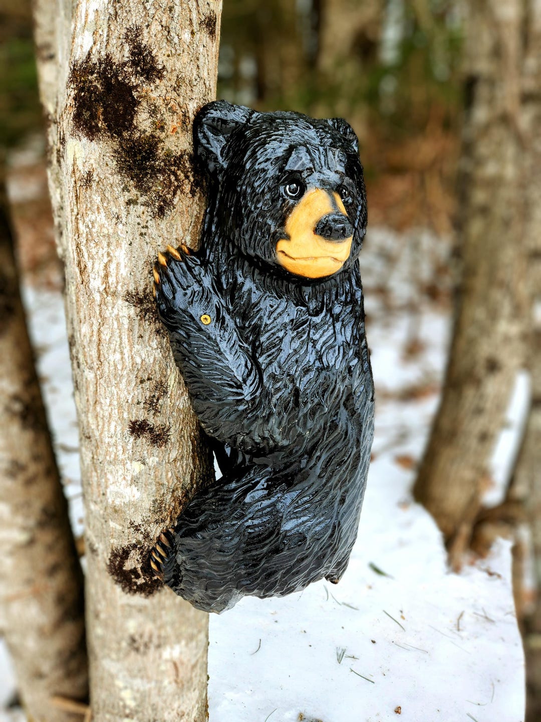 Chainsaw Carved Bear. Climbing Bear. Chainsaw Carved Bear. Chainsaw ...