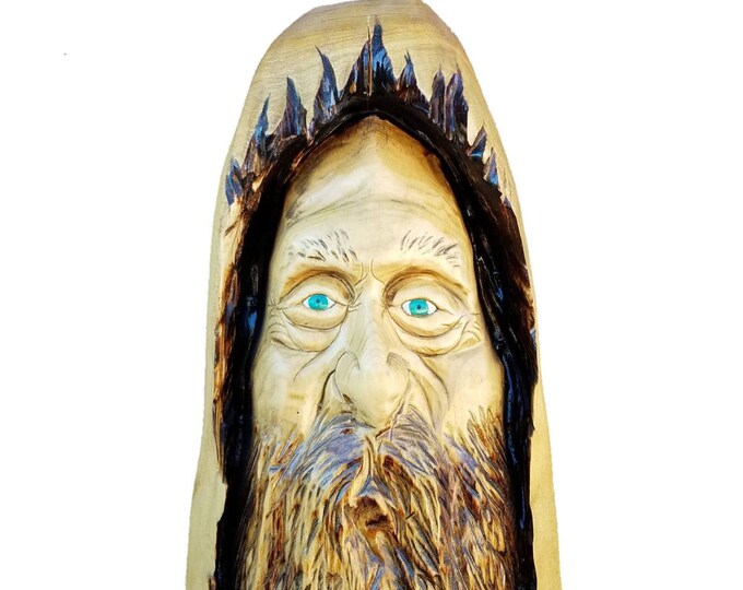 Wood Spirit Carving. Carved Wood Spirit. Mountain Man. - Etsy