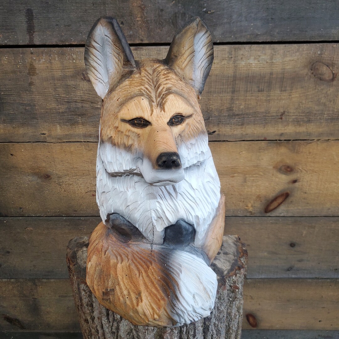 Fox Wood Carving. Fox Sculpture. Fox Art. Fox Wood Carving. Fox Statue ...