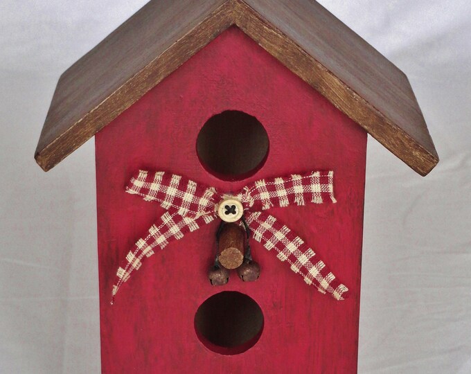 Hand Painted Rustic Country Indoor Bird House Decoration - Etsy
