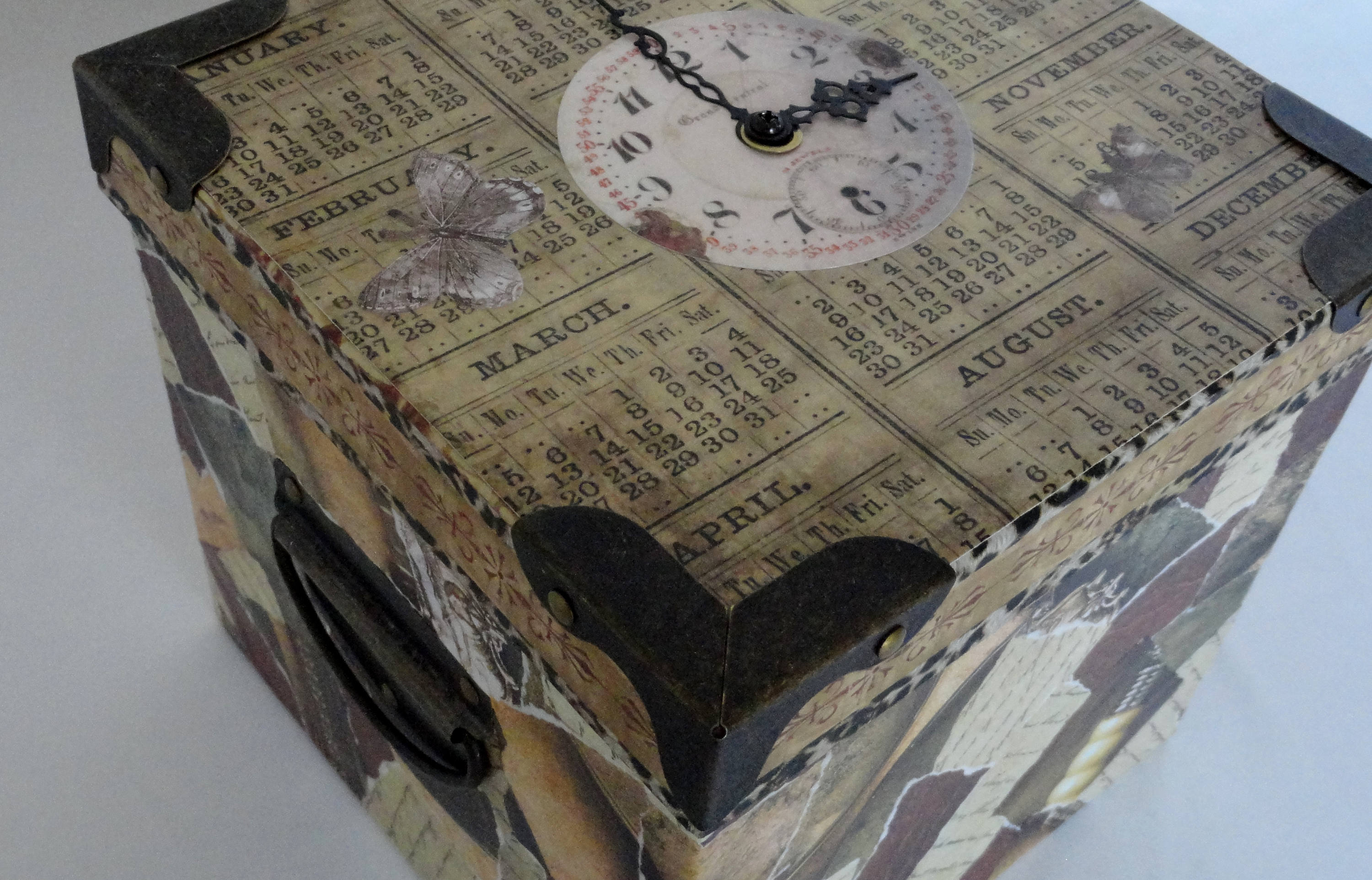 Mixed Media Vintage Time Capsule Themed Decoupaged Box - Etsy