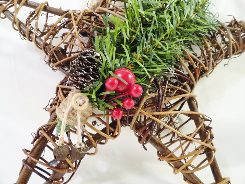 Large Rustic Christmas Grapevine Star Ornament Accent - Etsy Ireland