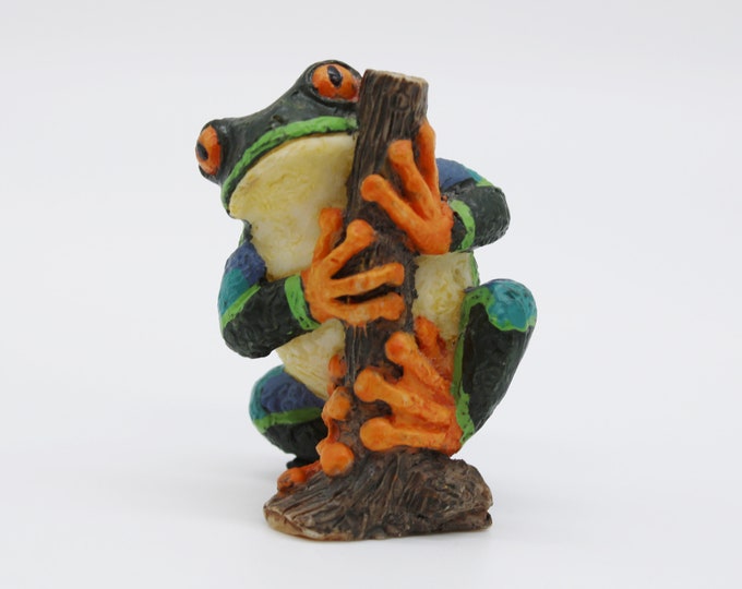 Small Red-eyed Tree Frog Figure, Miniature Collectible, Frog Gift Decor ...