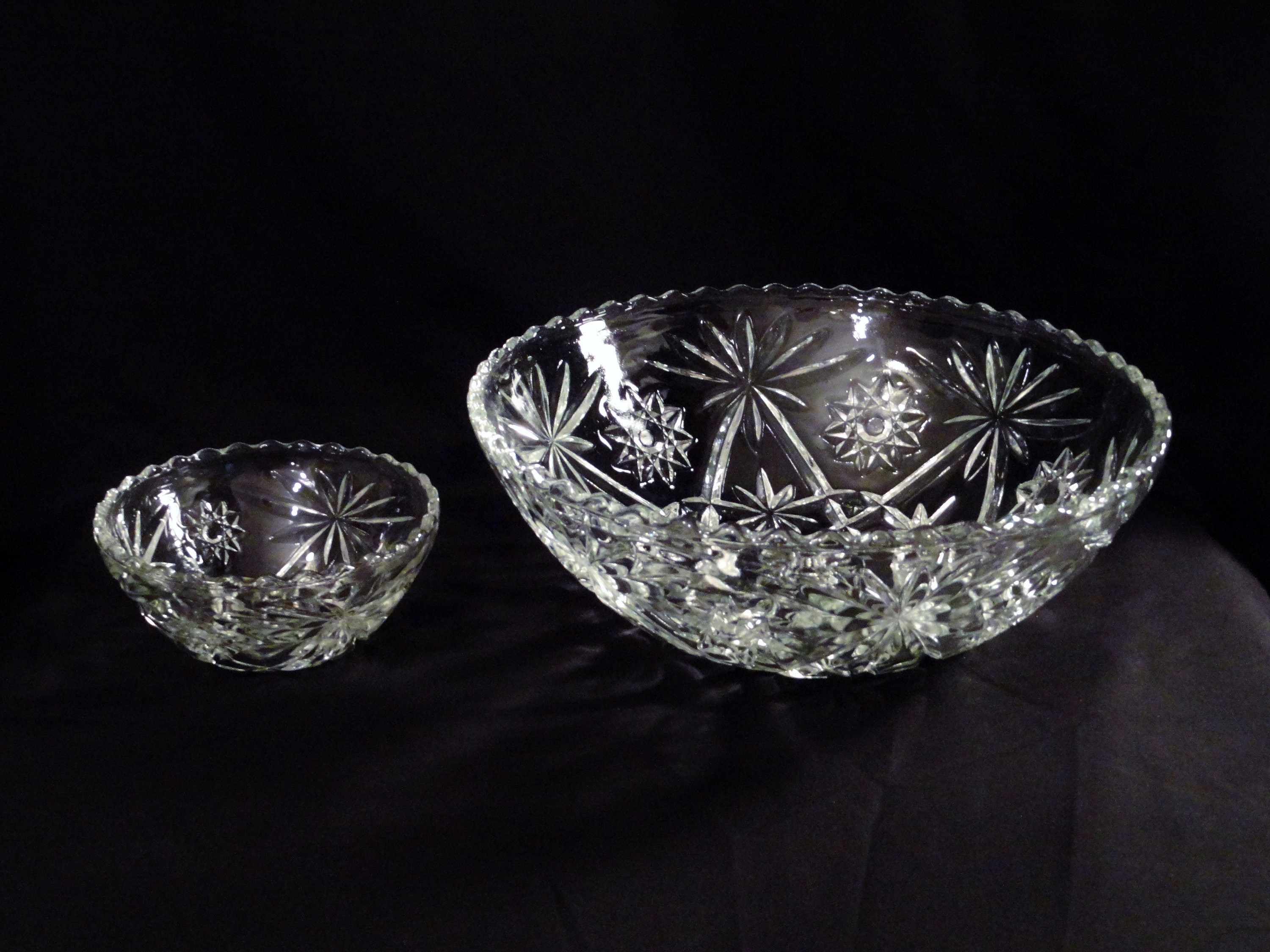 Collectible Glass Art & Collectibles Star of David Glass Serving Bowl ...