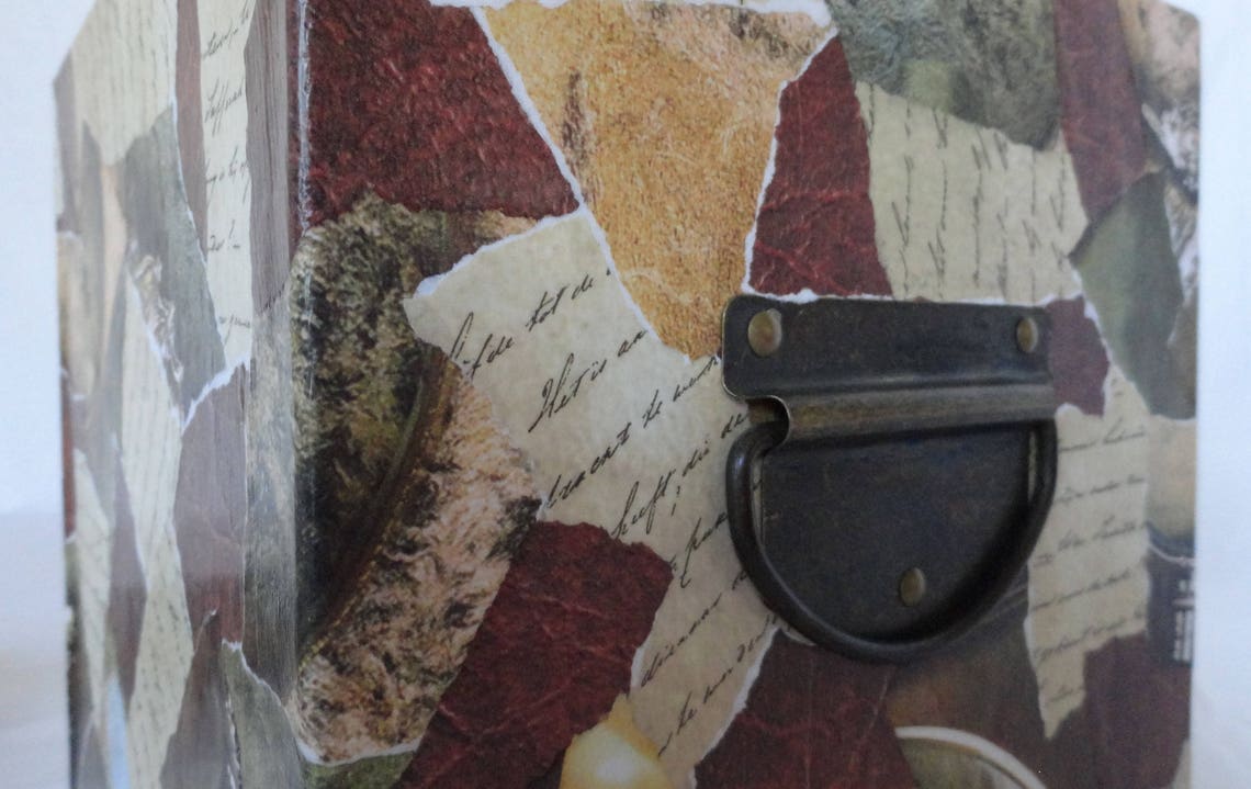 Mixed Media Vintage Time Capsule Themed Decoupaged Box | Etsy