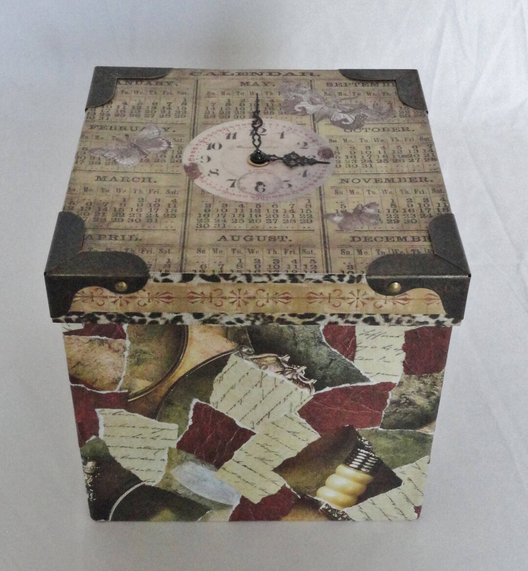 Mixed Media Vintage Time Capsule Themed Decoupaged Box - Etsy