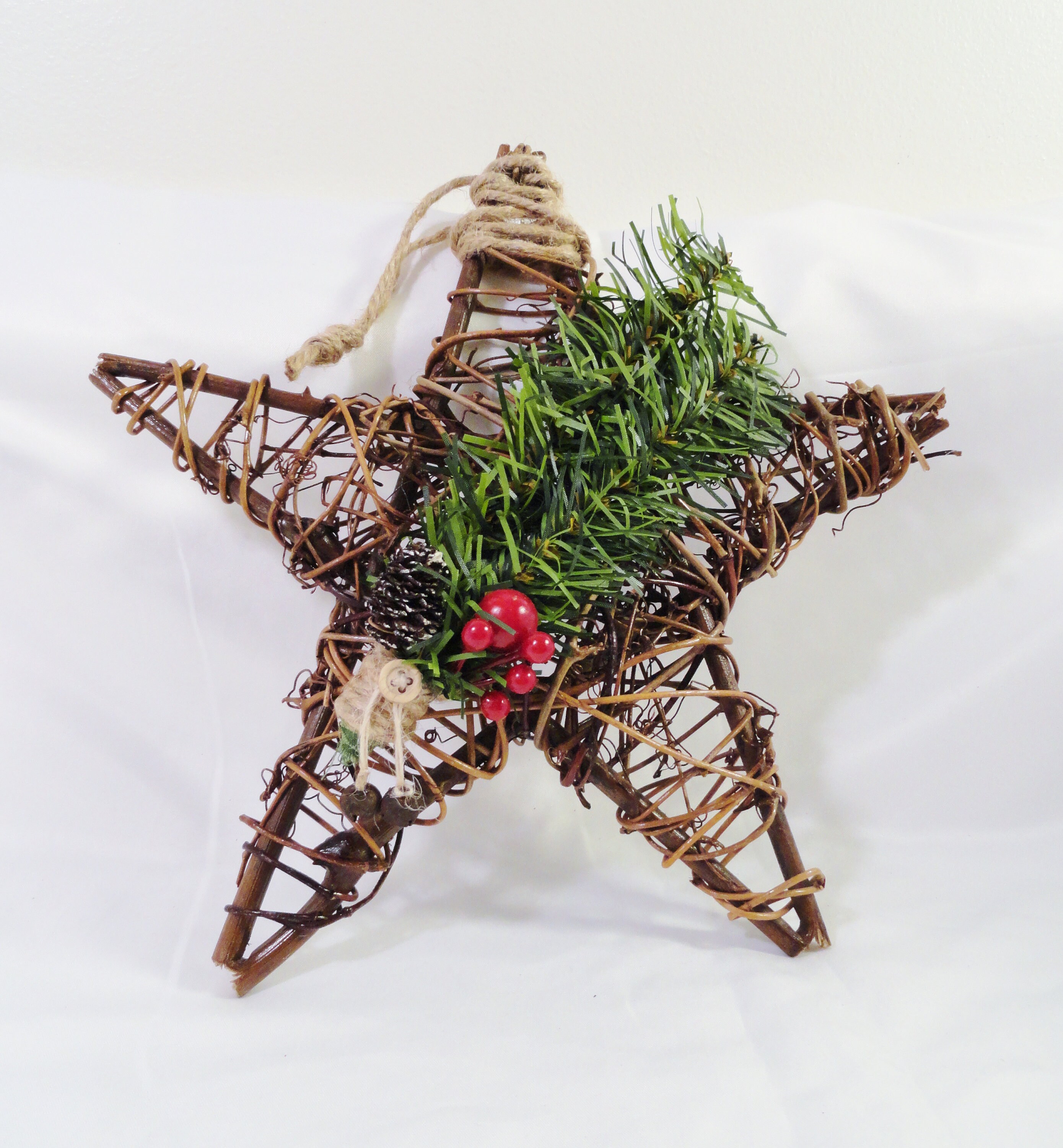 Large Rustic Christmas Grapevine Star Ornament Accent | Etsy