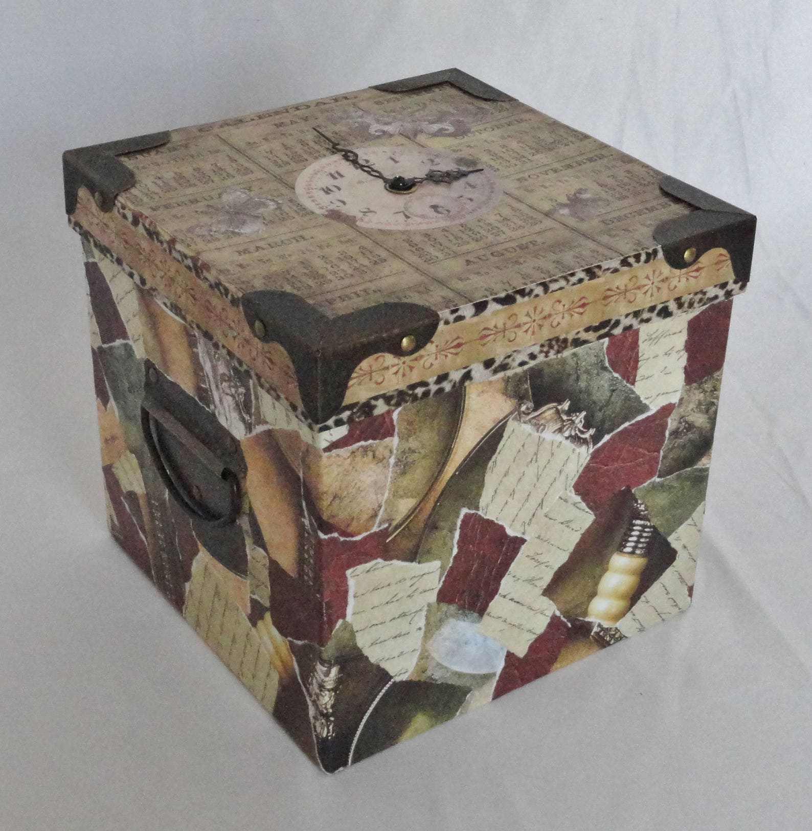 Mixed Media Vintage Time Capsule Themed Decoupaged Box - Etsy