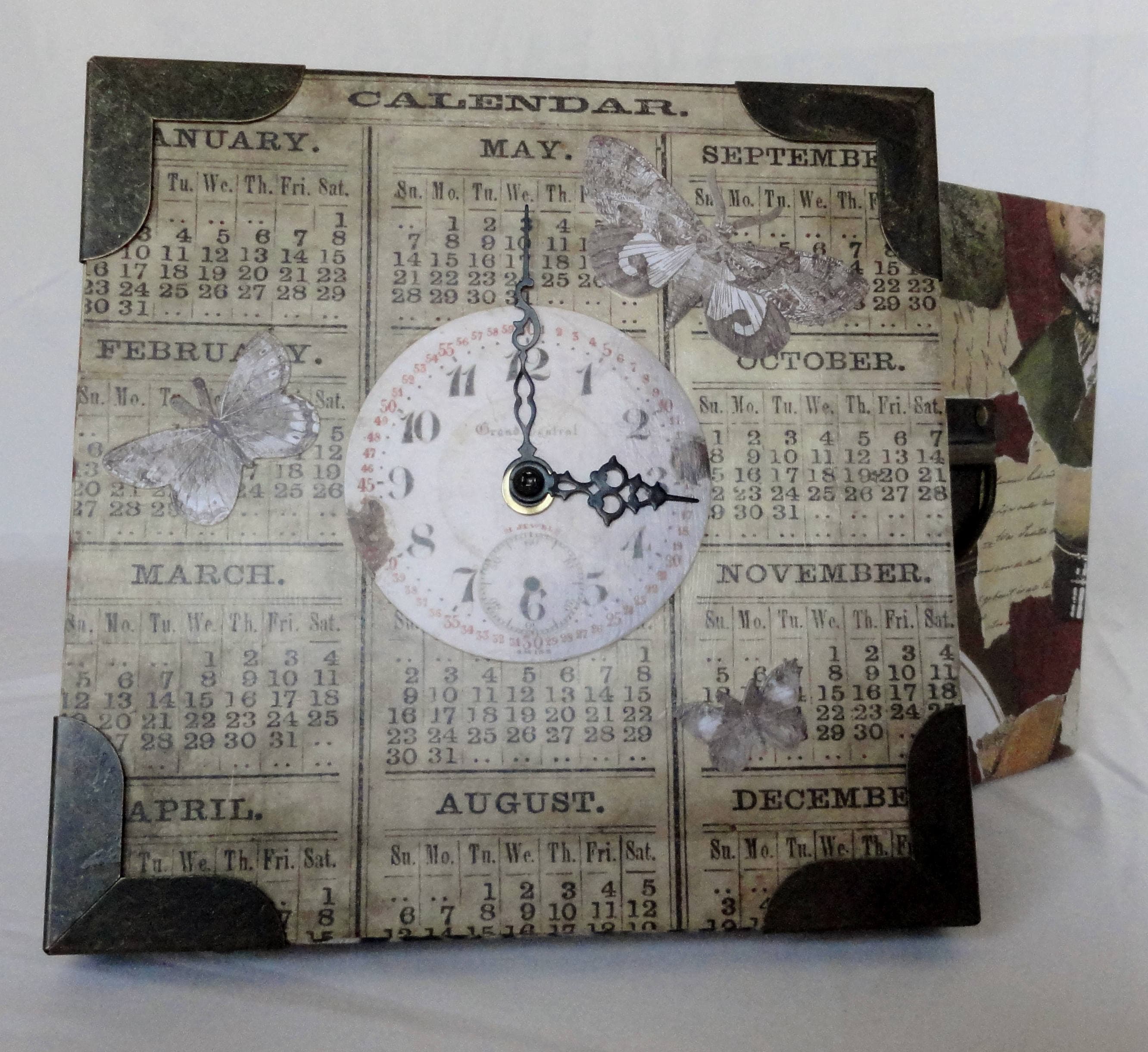 Mixed Media Vintage Time Capsule Themed Decoupaged Box | Etsy