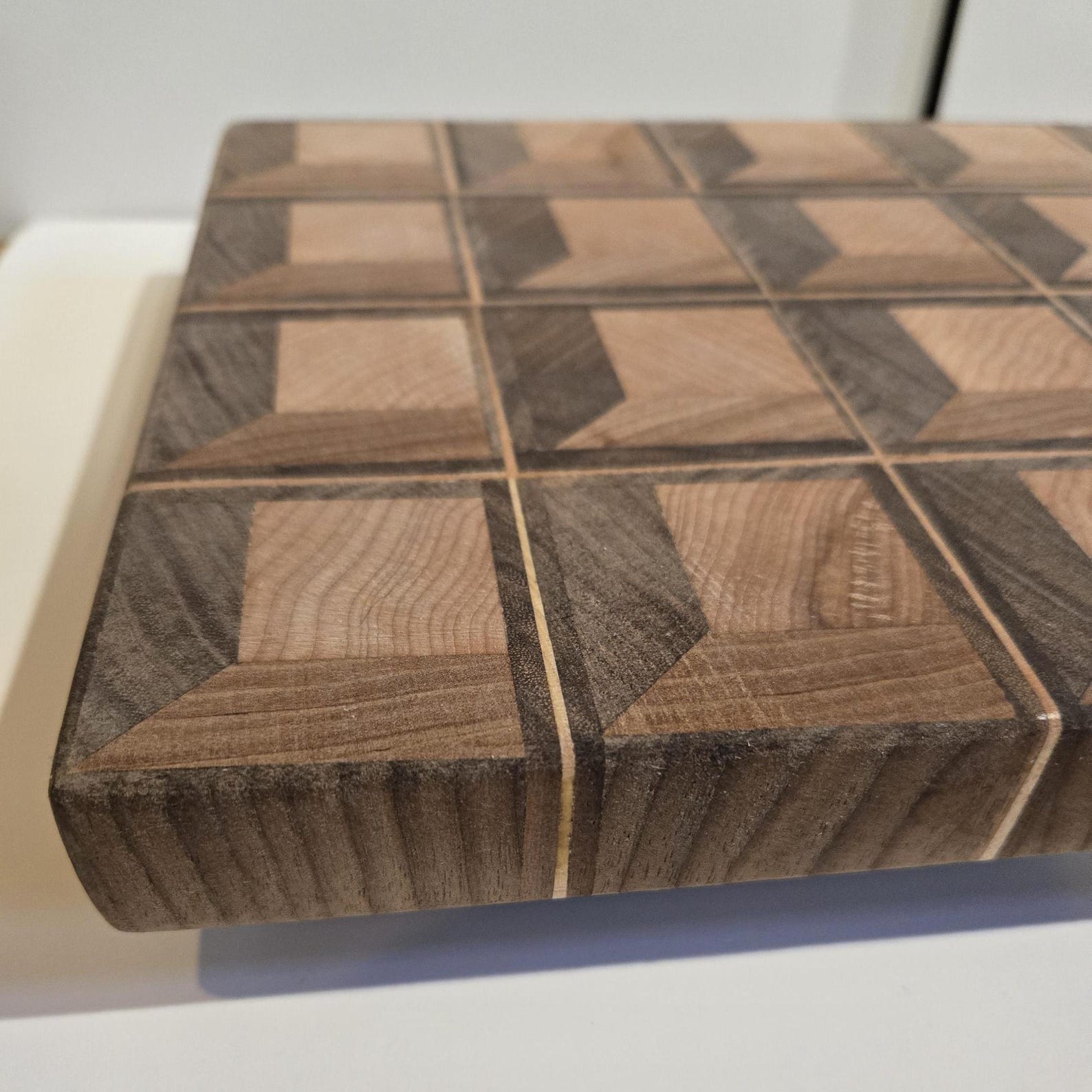 Checkered Wooden Cutting Board | Handmade Butcher Block Style | Durable ...