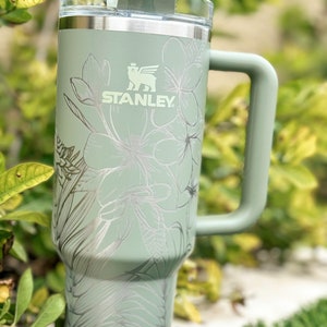 Tropical Stanley Custom Wrap Engraved Stanley Laser Engraved Cup ...