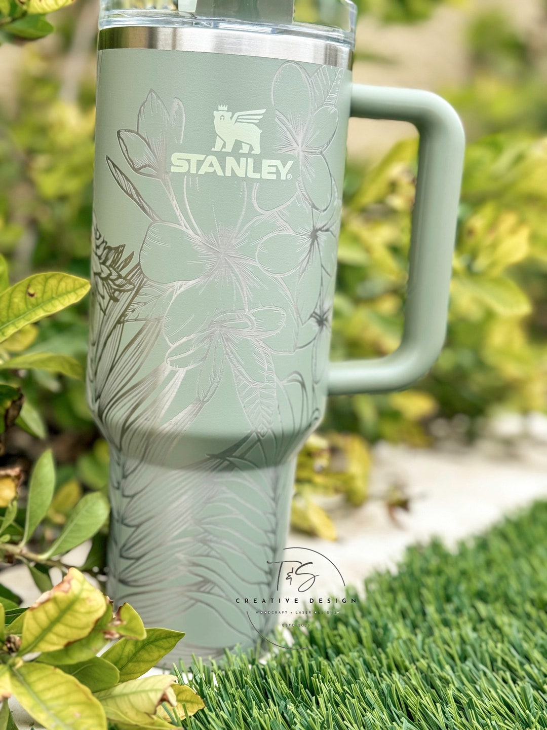 Tropical Stanley Custom Wrap Engraved Stanley Laser Engraved Cup ...