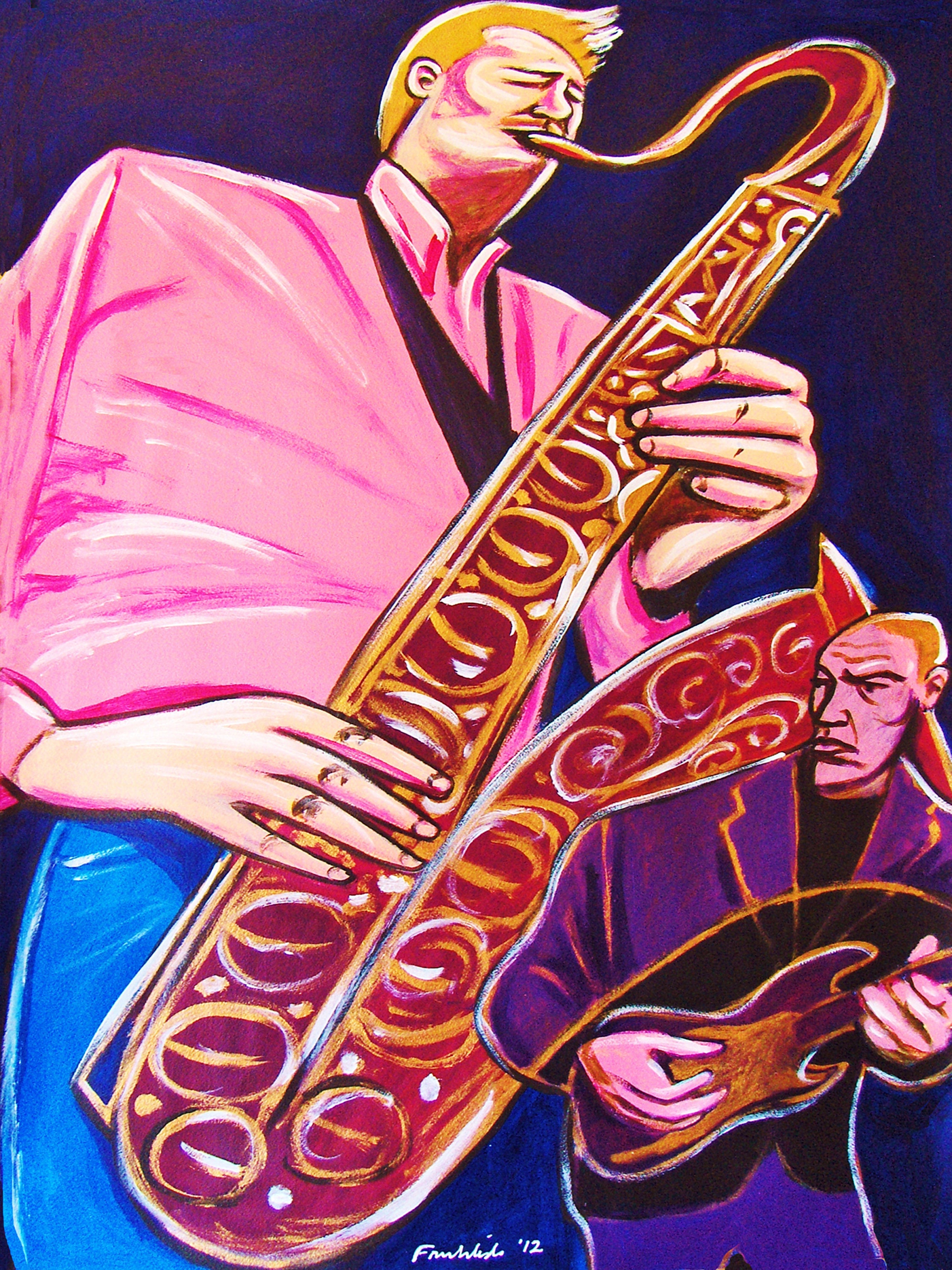 Pink Floyd Print Poster Dick Parry Saxophone David Gilmour - Etsy