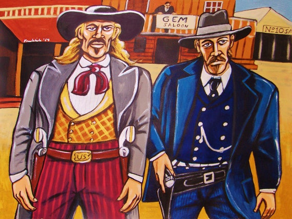 Deadwood HBO Wild Bill Hickok and Seth Bullock Painting | Etsy
