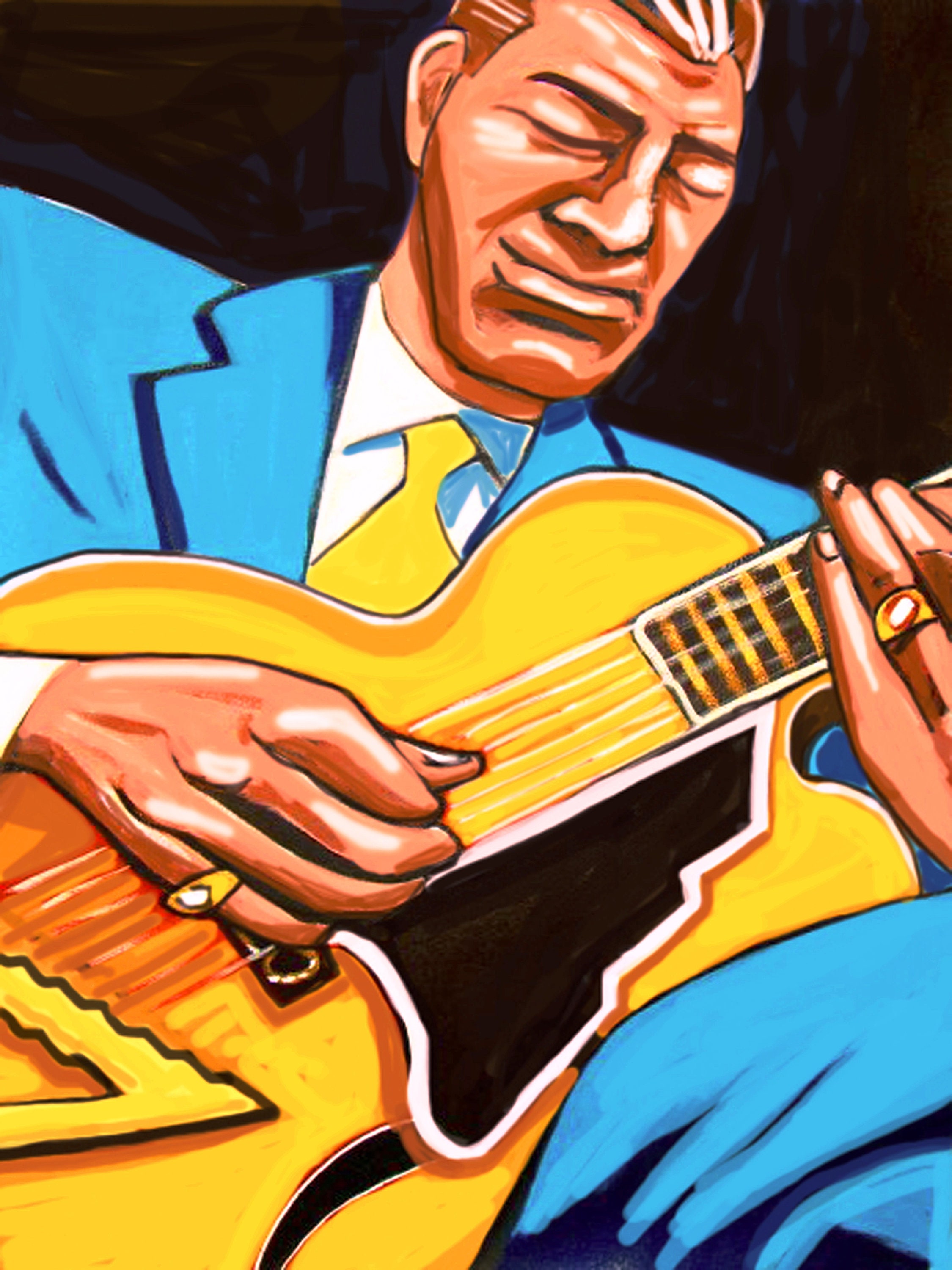 Chuck Wayne Print Poster Jazz Guitar - Etsy