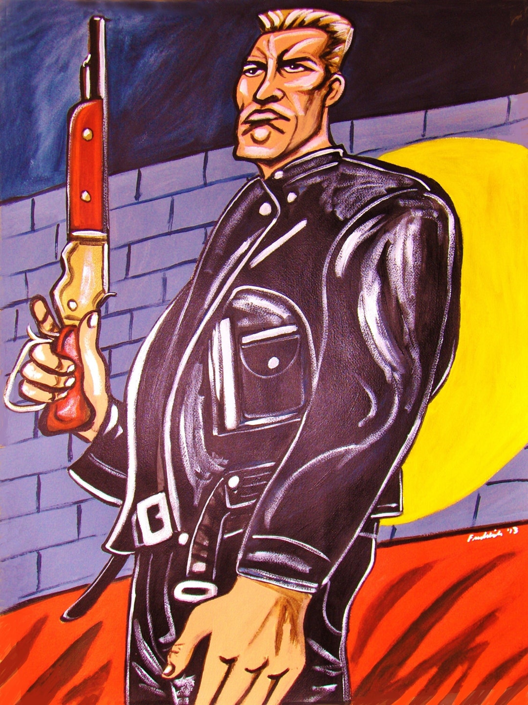 The Terminator Original Painting Arnold Schwarzenegger - Etsy