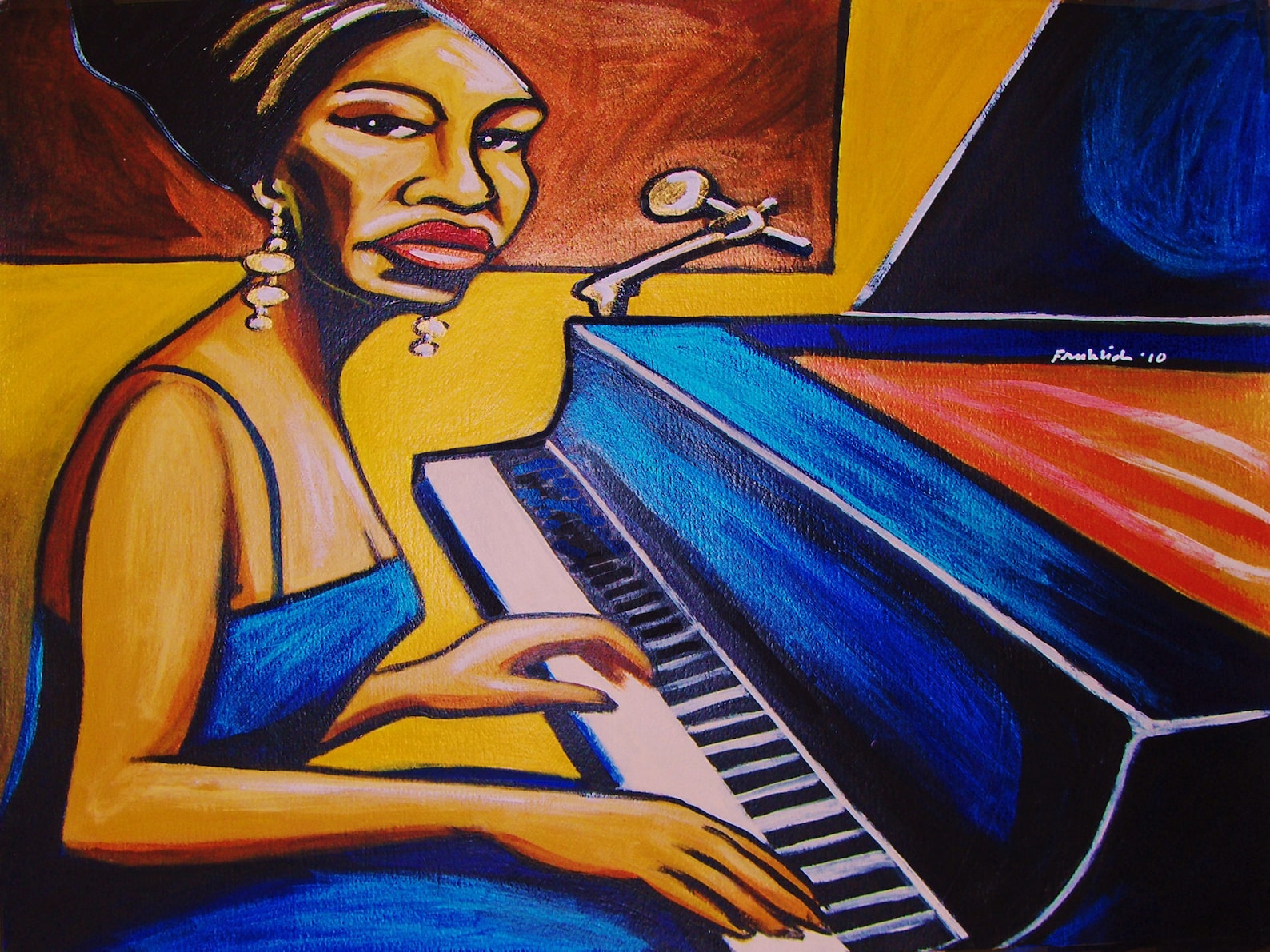 Nina Simone Piano Jazz Print Poster - Etsy