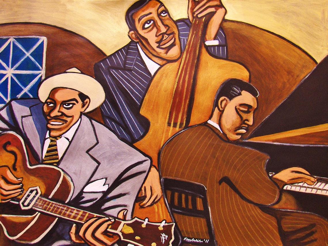 Art Tatum Trio Jazz Print Poster Tiny Grimes Slam Stewart Piano Guitar ...