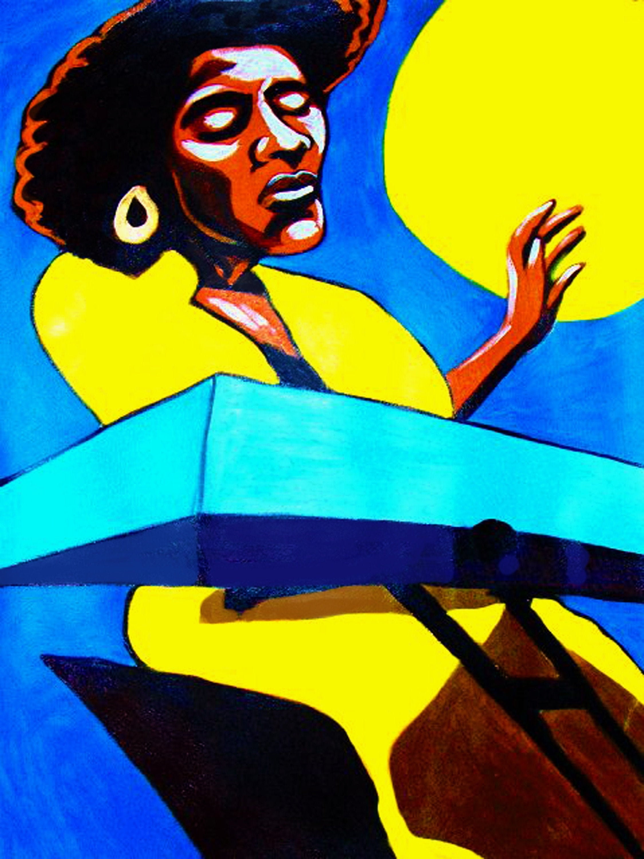 Alice Coltrane Print Poster Jazz Keyboards Harp - Etsy
