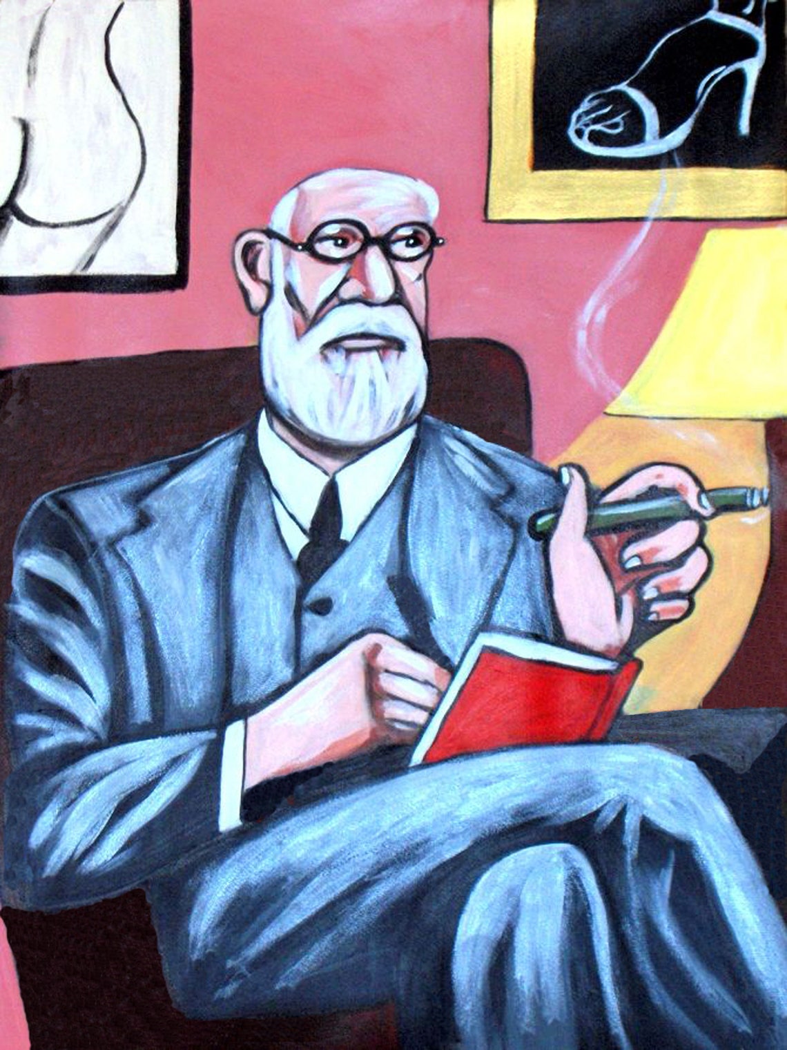 Sigmund Freud Cigar Psychiatry Print Poster - Etsy