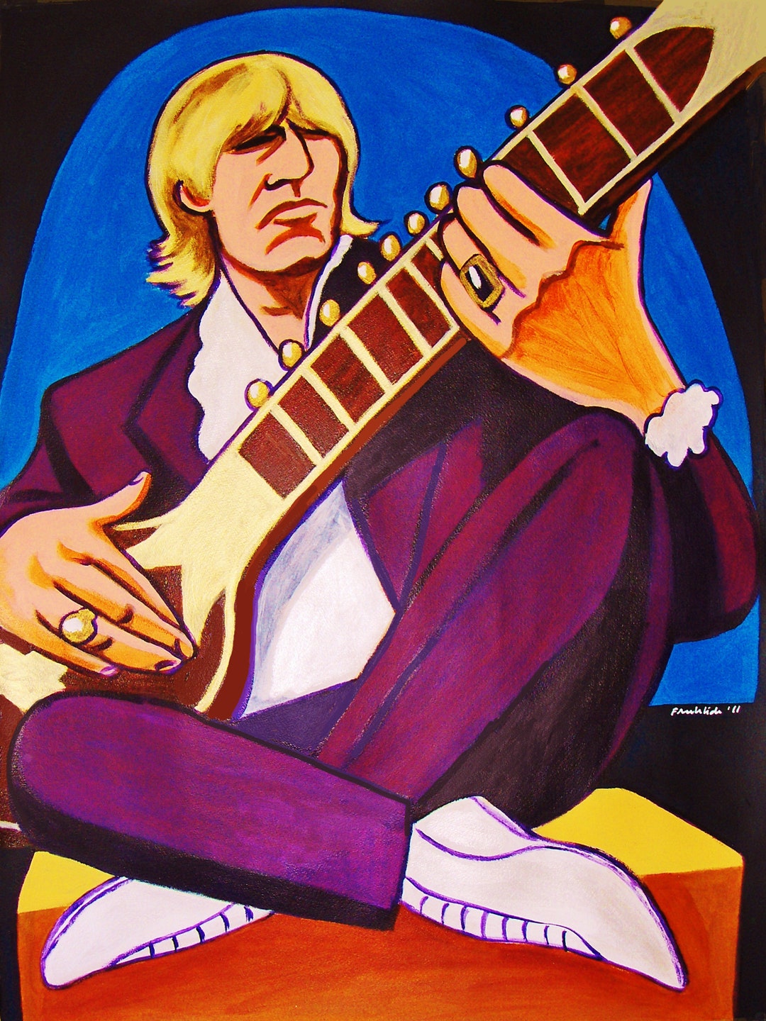 Rolling Stones Brian Jones Sitar Print Poster - Etsy
