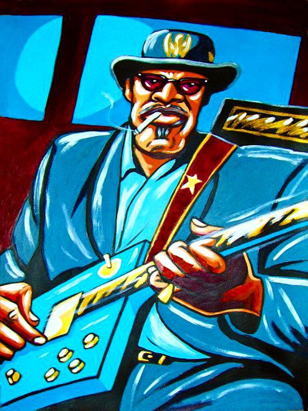 Bo Diddley Print Poster Guitarra Blues - Etsy España