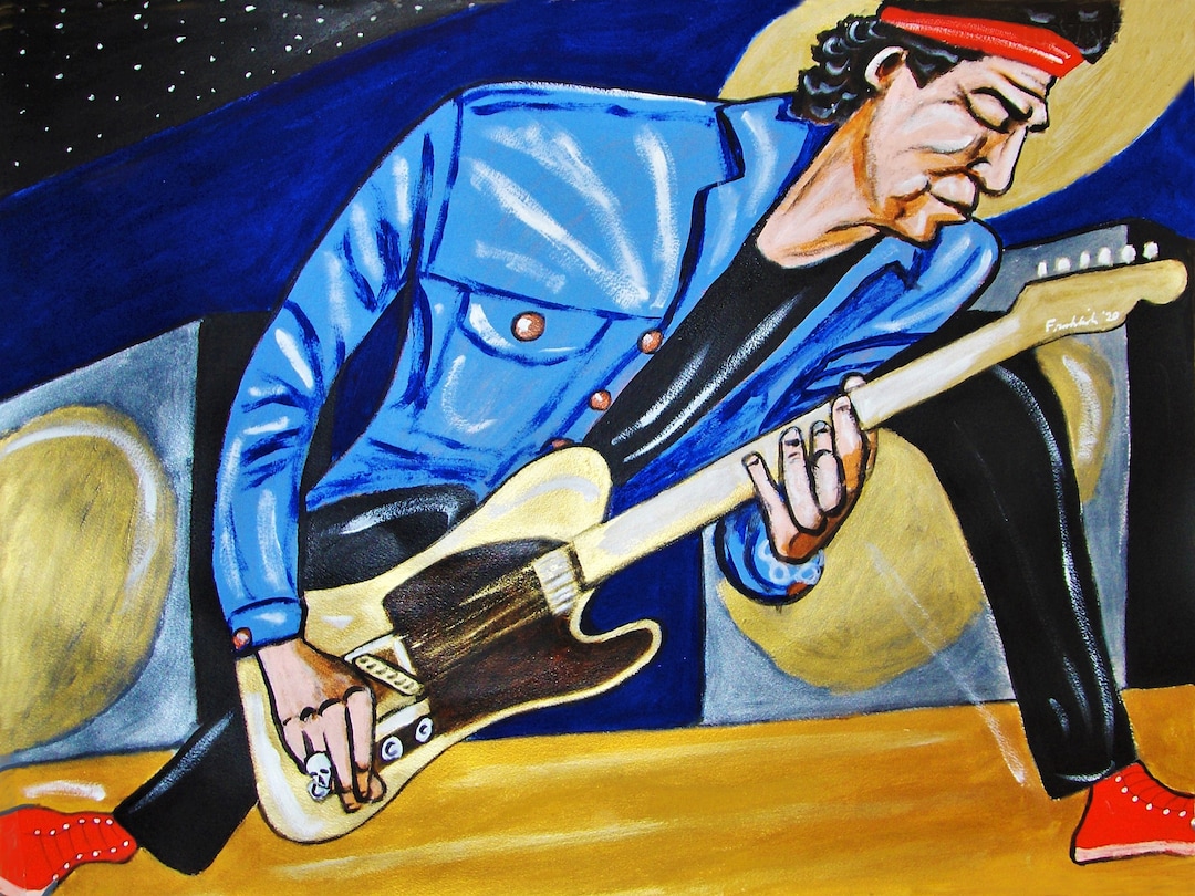 Keith Richards Original Painting - Etsy