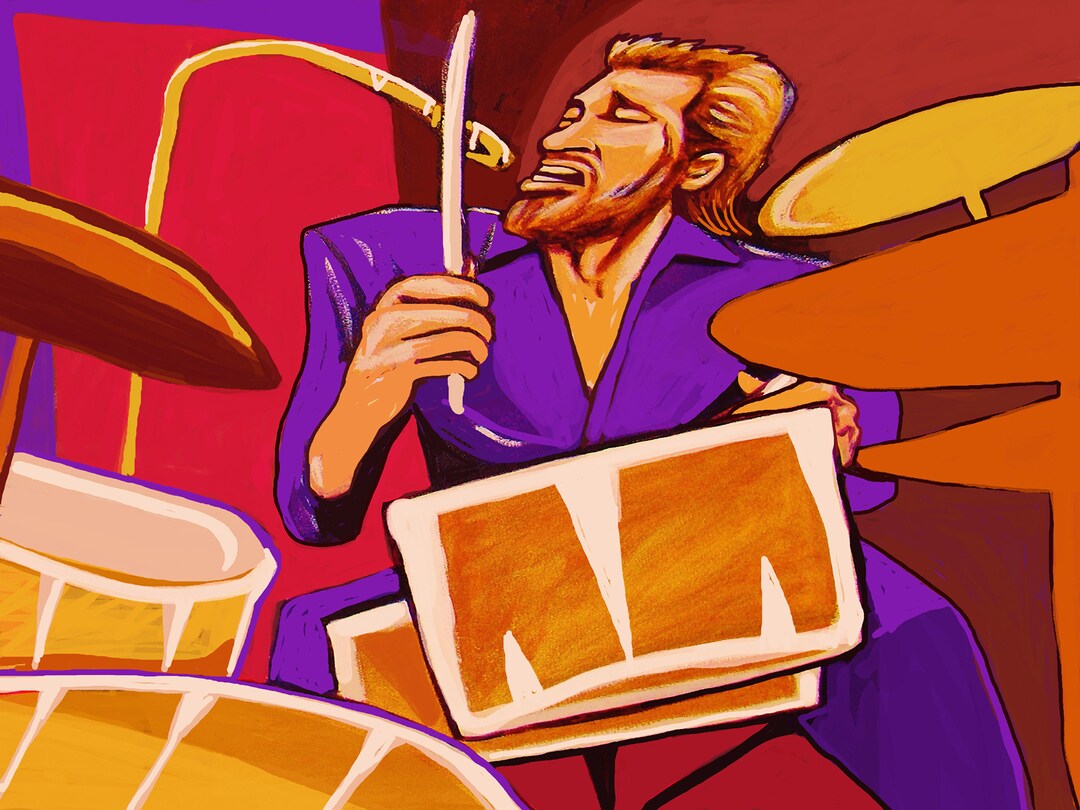 Levon Helm Print Poster Rock Drums The Band - Etsy France