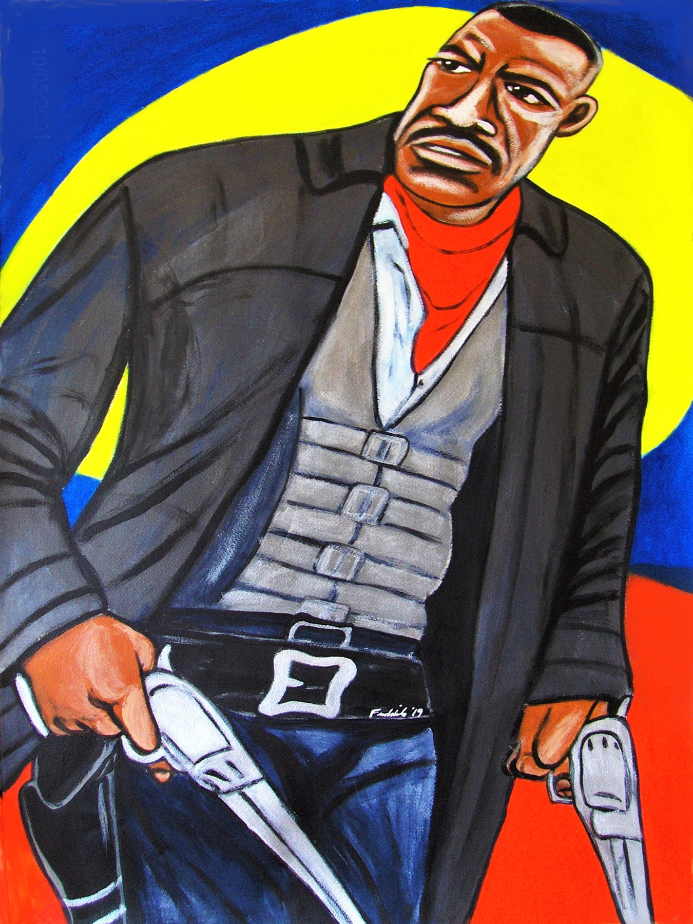 The Dark Tower Painting Roland Deschain Gunslinger Stephen King Idris ...
