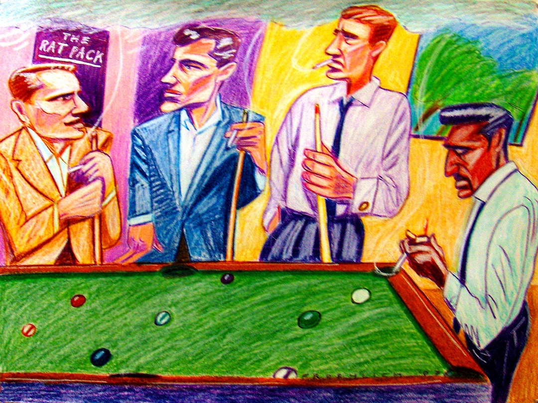 The Rat Pack Frank Sinatra Pool Table Print Poster - Etsy