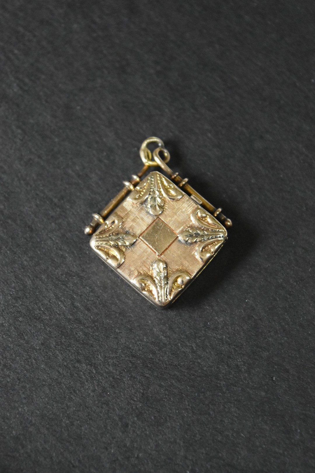 Victorian 14K Gold Square Locket Charm - Etsy