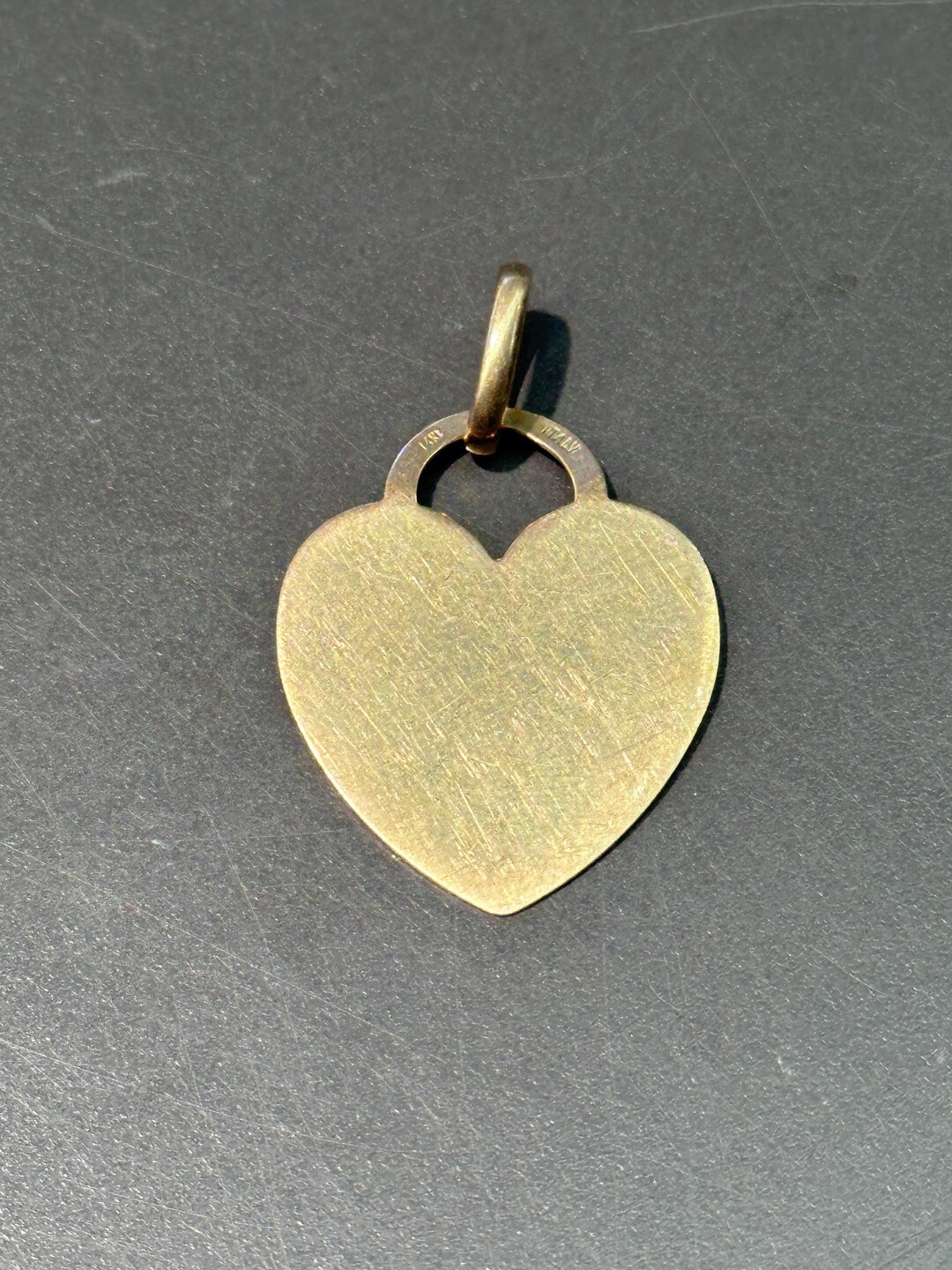 Vintage 14K Gold Heart Shape Charm - Etsy