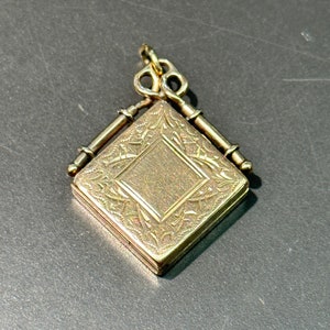 Victorian 14K Gold Square Locket Pendant - Etsy