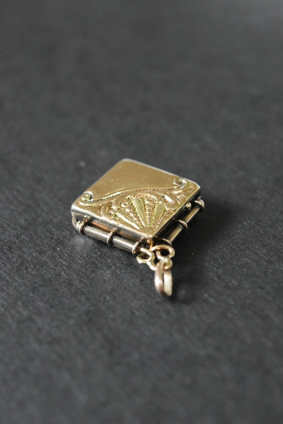 Antique Victorian 10K Gold Square Locket Pendant - Etsy