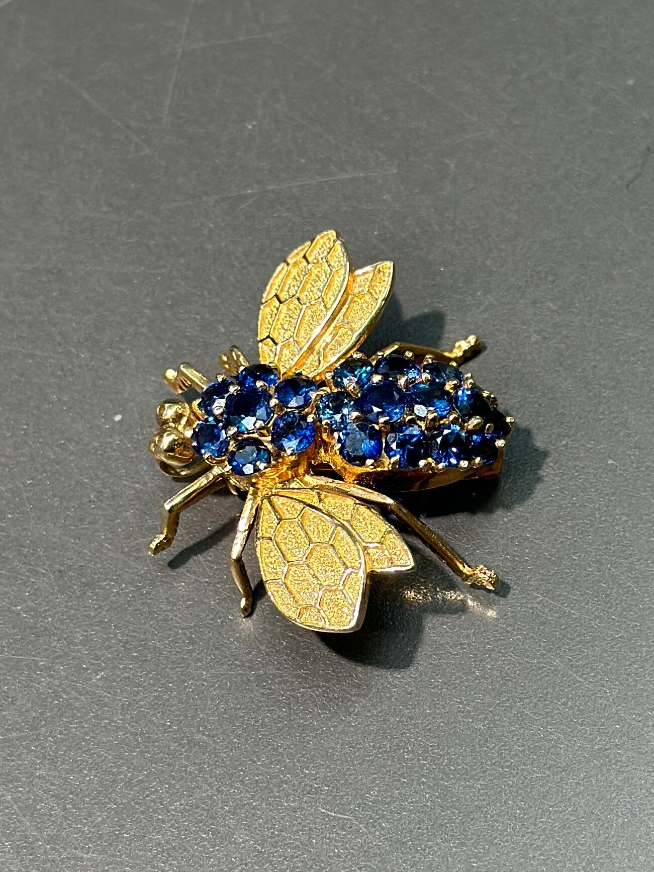 Vintage 14K Gold Large Sapphire Bee Pendant Brooch - Etsy Vintage 14K Gold Large Sapphire Bee Pendant Brooch - Etsy