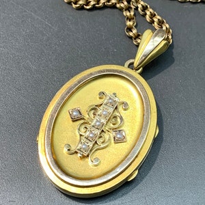 Victorian 14K Gold Pearl Motif Locket - Etsy