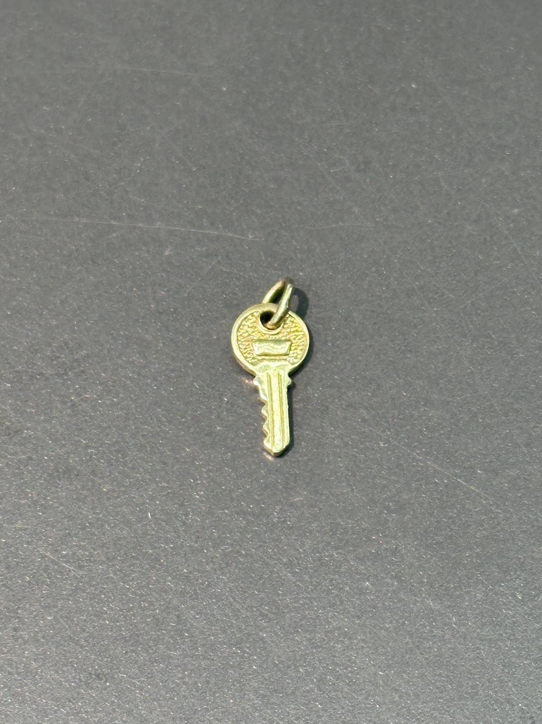 Vintage 14K Gold Mini Key Charm - Etsy