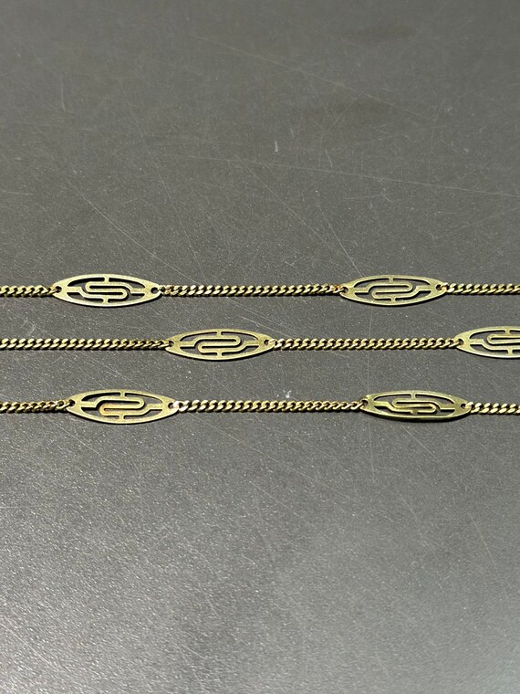 Vintage 14K Gold Filigree Chain Necklace 20.0 inch - Gem