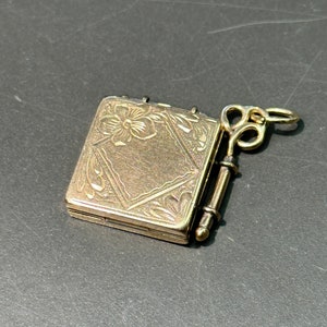 Victorian 14K Gold Square Locket Pendant - Etsy